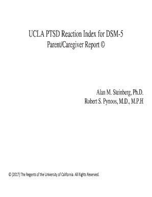 Fillable Online UCLA PTSD Reaction Index for DSM-5 Fax Email Print ...