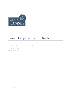 Fillable Online Home Occupation Permit Guide Fax Email Print - pdfFiller