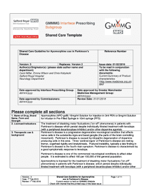 Fillable Online use in Parkinson's Disease - gmmmg Fax Email Print ...