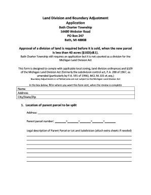 Fillable Online Land Division and Boundary Adjustment Fax Email Print ...