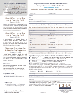 Fillable Online CGA Acetylene Webinar Series General History of ...