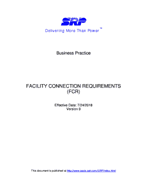 Fillable Online SRP Facility Connection Requirements Fax Email Print - pdfFiller