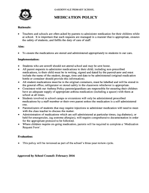 Fillable Online Sample School Policies - Onward and Upward Fax Email ...