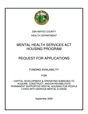 Fillable Online MHSA Housing - RFA.doc Fax Email Print - pdfFiller