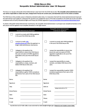 Fillable Online Nonpublic School Administrator Level User Request Form Fax Email Print - pdfFiller