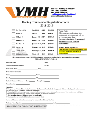 Fillable Online hockey registration form template Fax Email Print ...