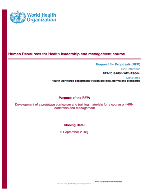 Fillable Online WHO Global Strategy on Human Resources for Health ...