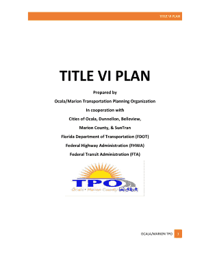 Fillable Online TITLE VI PLAN - ocalamariontpo.org Fax Email Print ...