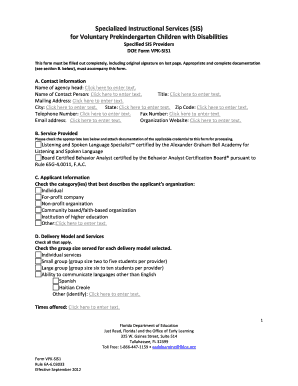 Fillable Online DOE Form VPK-SIS1.docx Fax Email Print - pdfFiller