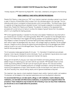 Fillable Online PRP Consent sf.docx Fax Email Print - pdfFiller