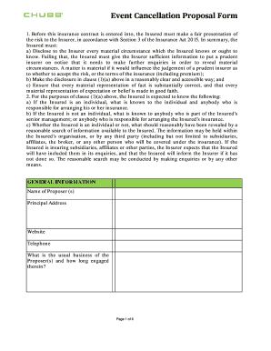 Fillable Online Cancellation Proposal Form Fax Email Print - pdfFiller