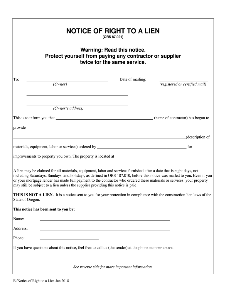 2018 2024 Form OR ORS 87 021 Fill Online Printable Fillable Blank 