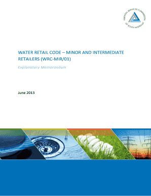Fillable Online WATER RETAIL CODE MINOR AND INTERMEDIATE RETAILERS (WRC ...