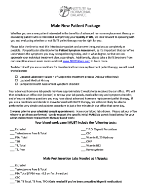 Fillable Online Male New Patient Package - Donovitz Fax Email Print - pdfFiller