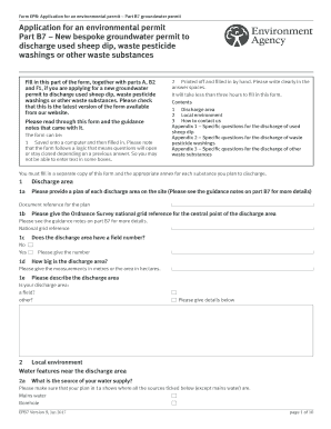 Fillable Online 49311Application for an environmental permit Part B7 ...