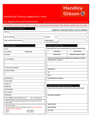 Fillable Online Application Form New-5 - Handley Gibson Fax Email Print ...