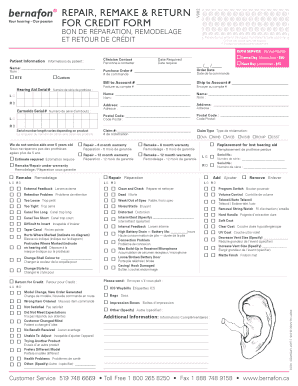 Fillable Online REPAIR, REMAKE & RETURN Fax Email Print - pdfFiller