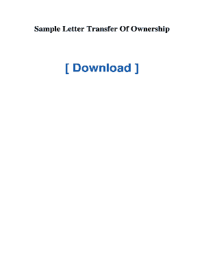 Fillable Online Sample Letter Transfer Of Ownership. Sample Letter ...
