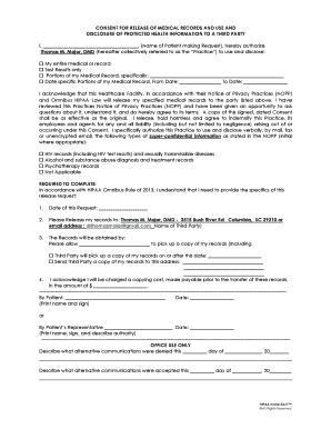 Fillable Online Third Party Consent for Release of Medical Records Form Fax Email Print - pdfFiller