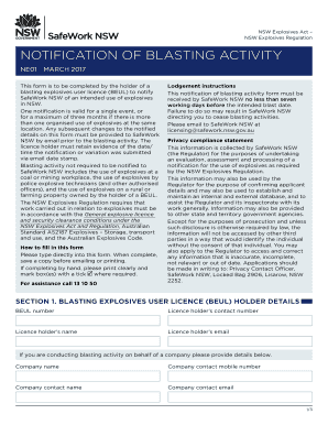Fillable Online Notification of blasting activity Fax Email Print ...