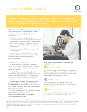 Fillable Online Proof of Good Health Statement (Evidence of ...