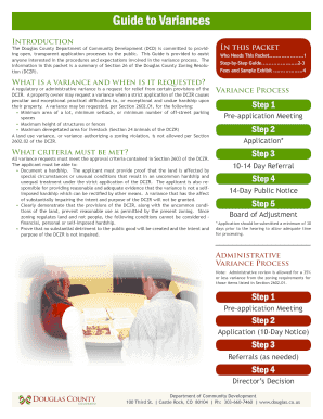 Fillable Online Guide to Variances Fax Email Print - pdfFiller