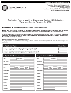 Fillable Online Application Form to Modify or Discharge a Section 106 ...
