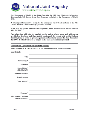 Fillable Online Patient Operation Request Form V4 draft 4.doc Fax Email ...