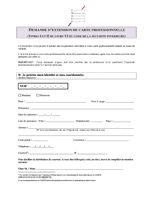 Remplissable En Ligne Remplissable DEMANDE D'EXTENSION DE CARTE ...