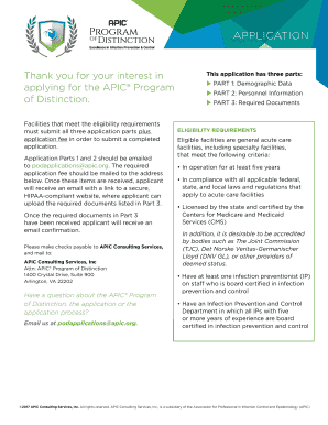 Fillable Online applying for the APIC Program Fax Email Print - pdfFiller