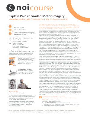 Fillable Online Explain Pain & Graded Motor Imagery Fax Email Print ...