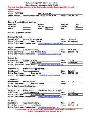 Fillable Online AISA SCHOOLS ACCORDING TO DISTRICTS Fax Email Print ...