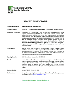 Fillable Online REQUEST FOR PROPOSAL - rockdaleschools.org Fax Email ...