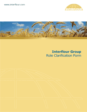 Fillable Online Interflour Group Role Clarification Form Fax Email ...