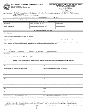 Fillable Online forms in APPLICATION FOR CEMETERY REGISTRATION Fax ...