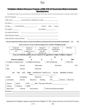 Fillable Online 134 Respiratory Medical Evaluation Fax Email Print ...