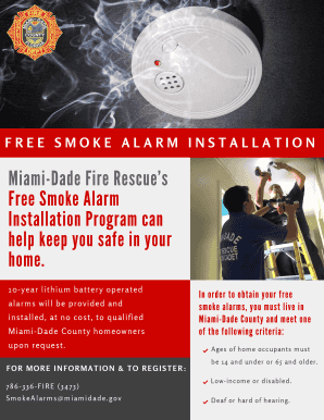 Fillable Online SMOKE ALARM INSTALL PROGRAM FORM Fax Email Print ...