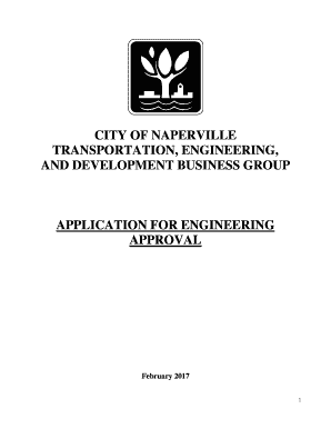 Fillable Online Application for Engineering Approval - The City of ...