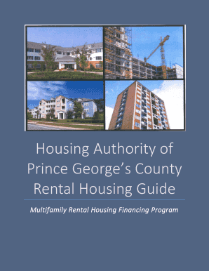 Fillable Online Housing Authority of Prince George's County Rental ...