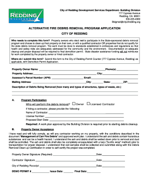 Fillable Online City of Redding Development Services Department ...