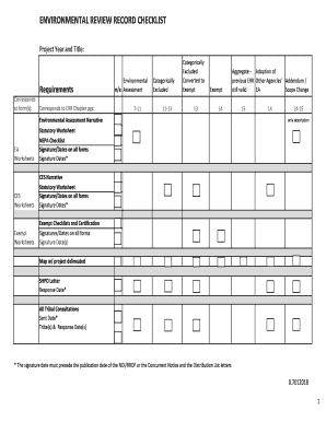 Fillable Online environmental review record checklist - TN.gov Fax ...