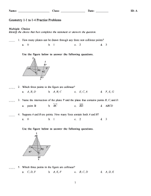Fillable Online Geometry 1-1 to 1-4 Practice Problems - Edmodo Fax ...