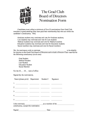 Fillable Online The Grad Club Fax Email Print - pdfFiller
