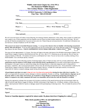 Fillable Online The Damascus Wildlife Rangers New Cowboy ... - Damascus ...