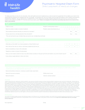 Fillable Online Claim Forms - Irish Life Health Fax Email Print - pdfFiller