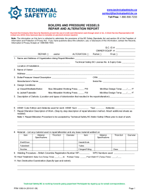 Fillable Online Boiler and Pressure Vessels Repair and Alteration ...