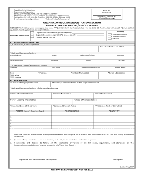 Fillable Online Application For Import/Export Permit v3.Aug2017 ...