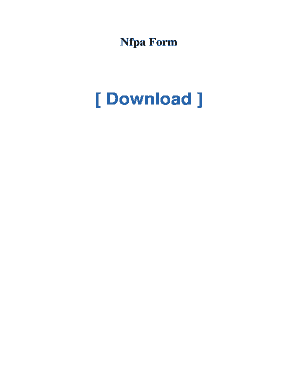 Fillable Online Nfpa Form. Nfpa Form Fax Email Print - pdfFiller