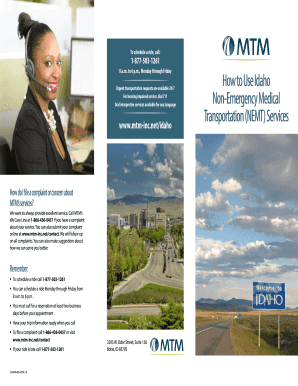 Fillable Online Idaho Brochure.ai - MTM Inc Fax Email Print - pdfFiller