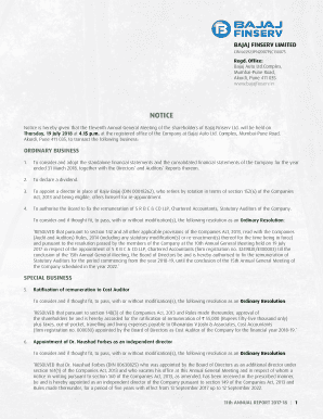 Fillable Online notice - Bajaj Finserv Fax Email Print - pdfFiller